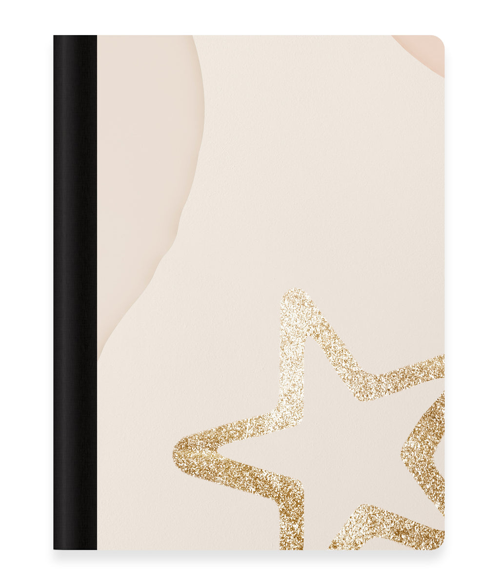 100 Sheets, 9 3/4" x 7 1/2",Glitter Composition Book – hrkgroup