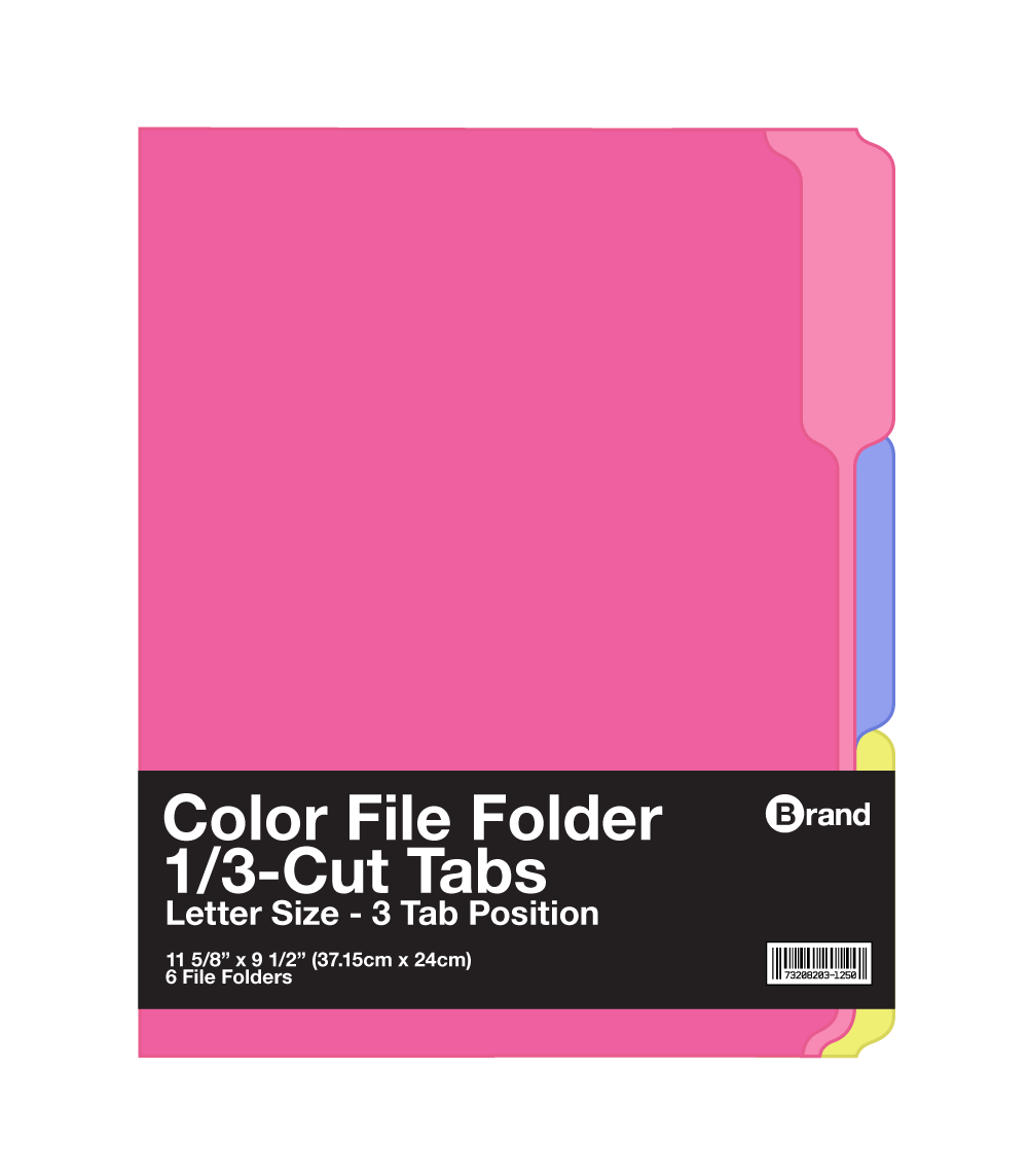 1/3 Cut Letter Size Color File Folder (6/Pack) – hrkgroup