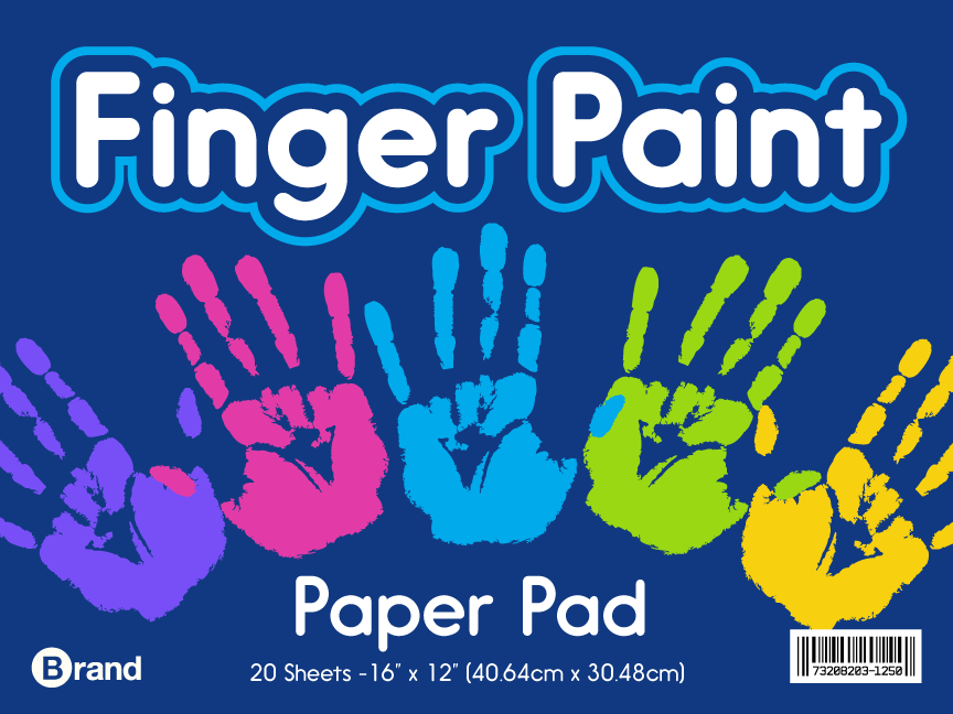 20 Ct. 16" x 12", Finger Paint Paper Pad – hrkgroup