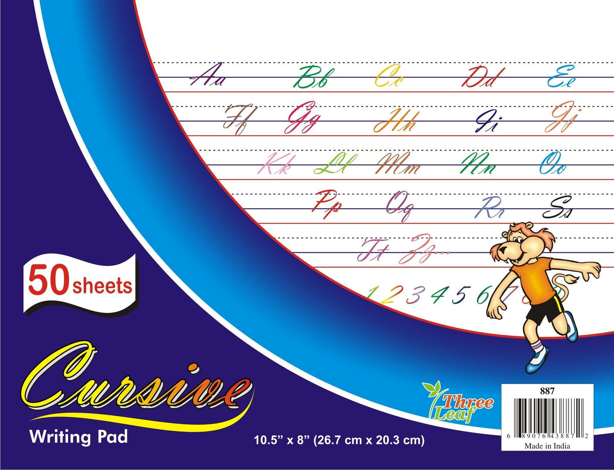 50 Ct. 10.5" X 8", Cursive Writing Pad – hrkgroup